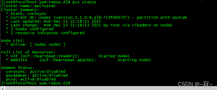 Centos 8 搭建pacemaker+corosync实现高可用集群-CSDN博客