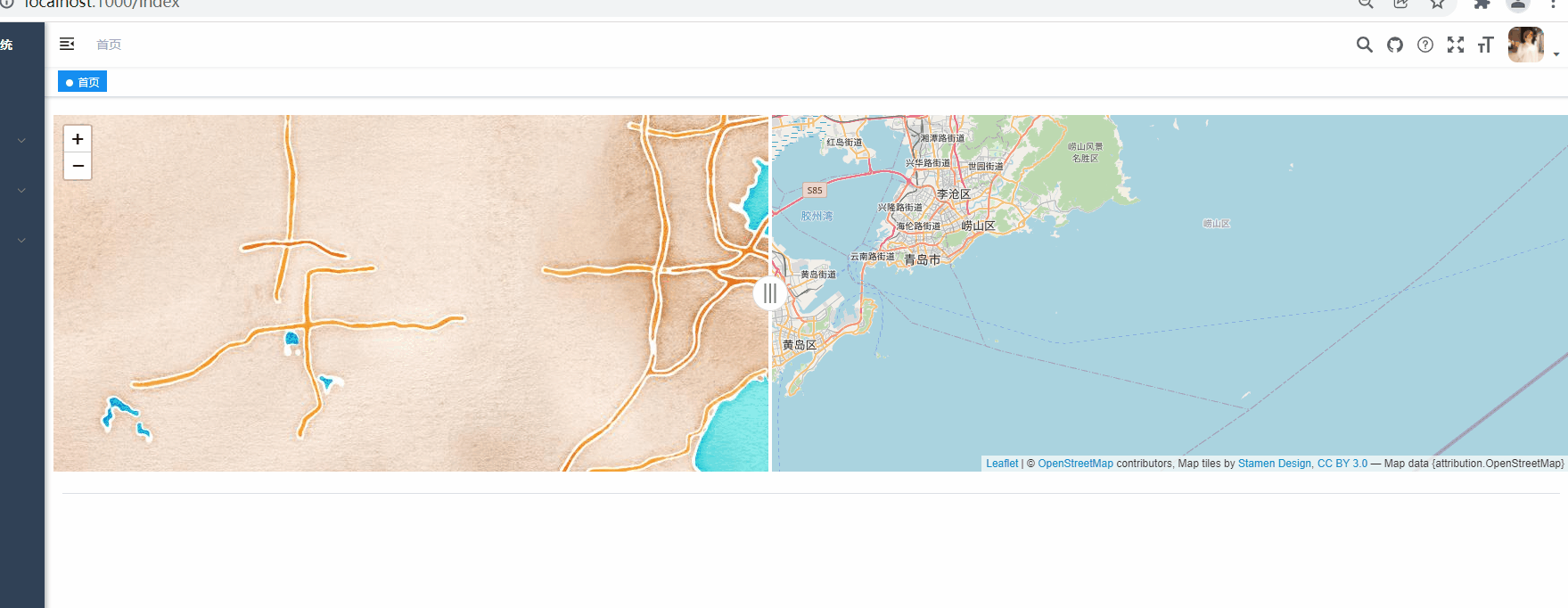Vue+Leaflet-side-by-side插件实现拉帘对比效果-CSDN博客