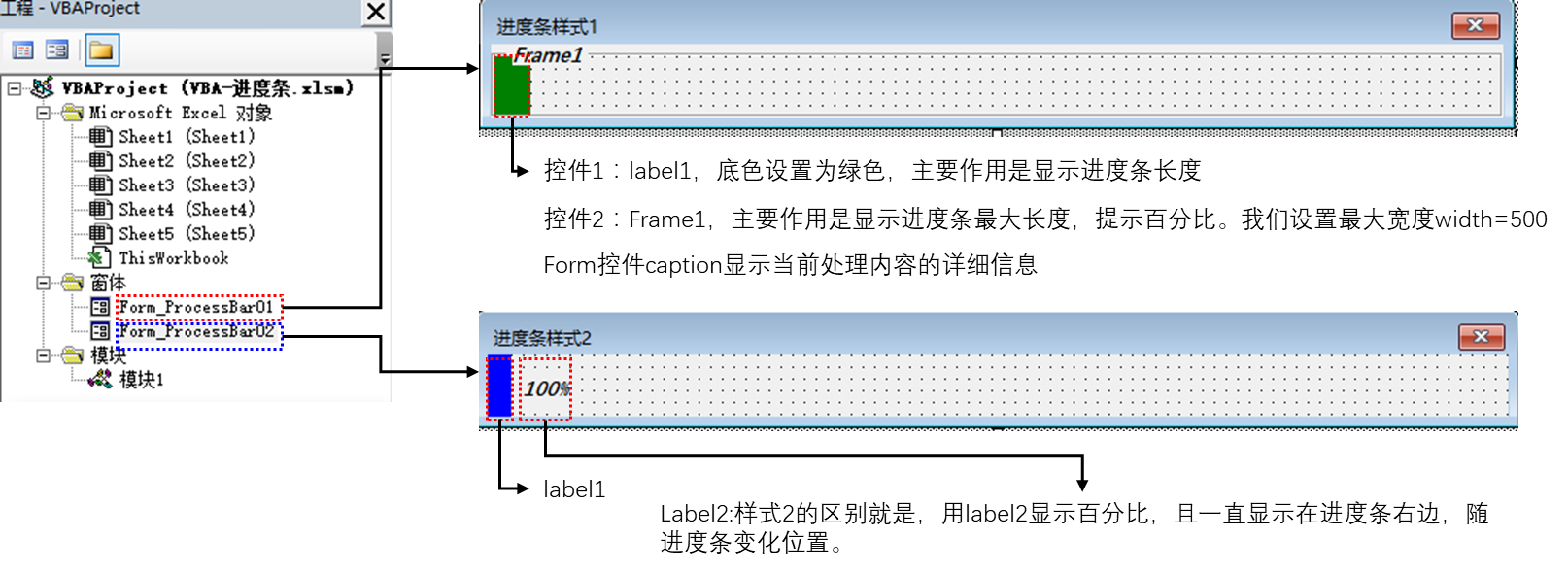 VBA制作进度条的方法_vba进度条-CSDN博客