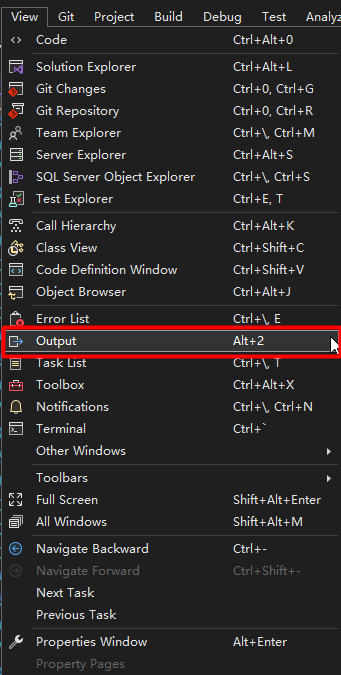 Visual Studio 2022编译时自动显示隐藏输出窗口_visual studio output框-CSDN博客