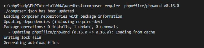 phpoffice/phpword 通过composer安装不同版本_安装 phpword 指定版本-CSDN博客