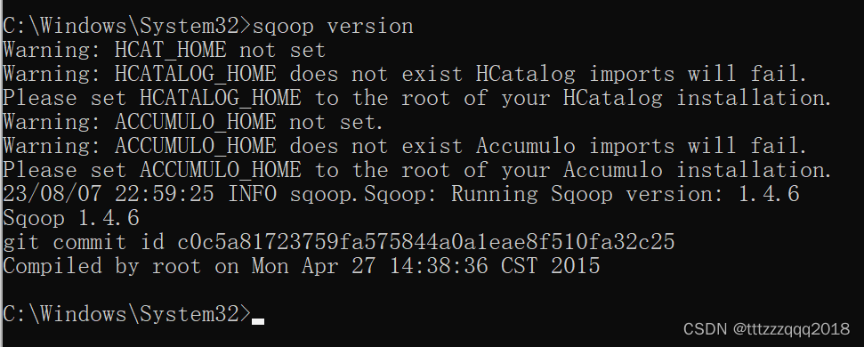 【Sqoop】Windows下安装Sqoop_sqoop windows-CSDN博客