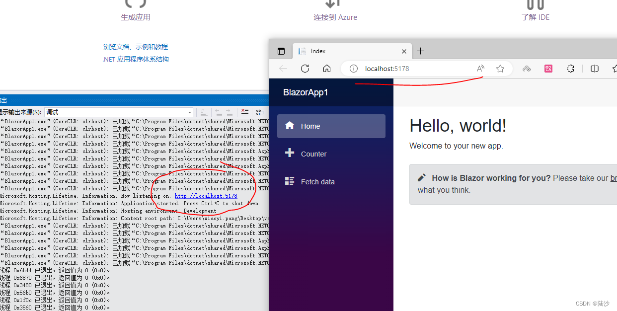 Blazor入门-基础知识+vs2022自带例程的理解_blazor教程-CSDN博客