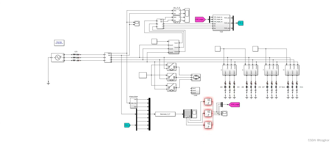 TCR+FC型SVC无功补偿Simulink仿真模型 ---- 从理论到实践的全方位分析_svc 无功-CSDN博客