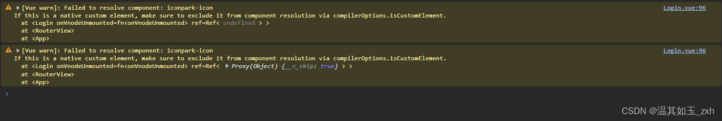 解决vue3使用iconpark控制台预警提示问题_failed to resolve component: el-icon if this is a -CSDN博客