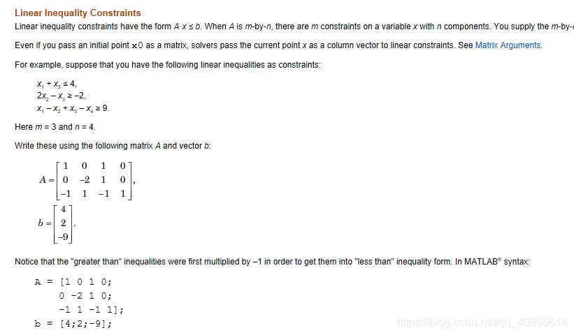 MATLAB优化函数fmincon解析_matlab fmincon函数的算法原理-CSDN博客