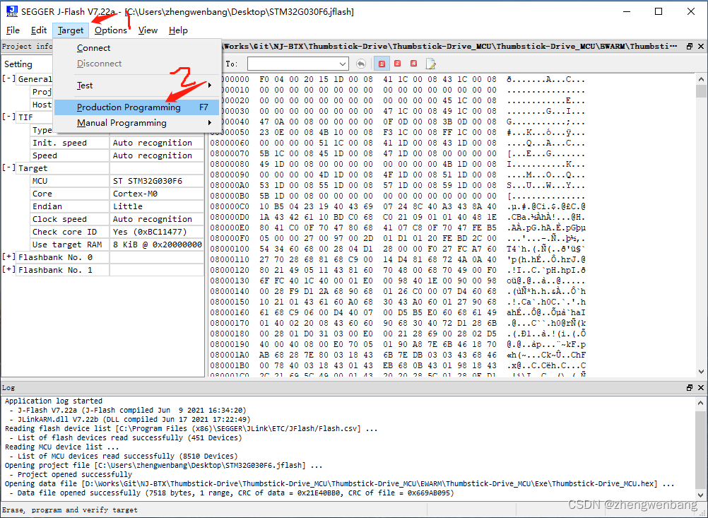 J-LINK 使用J-Flash软件烧写STM2程序时出现 Verification of RAMCode failed... 下载失败解决办法-CSDN博客