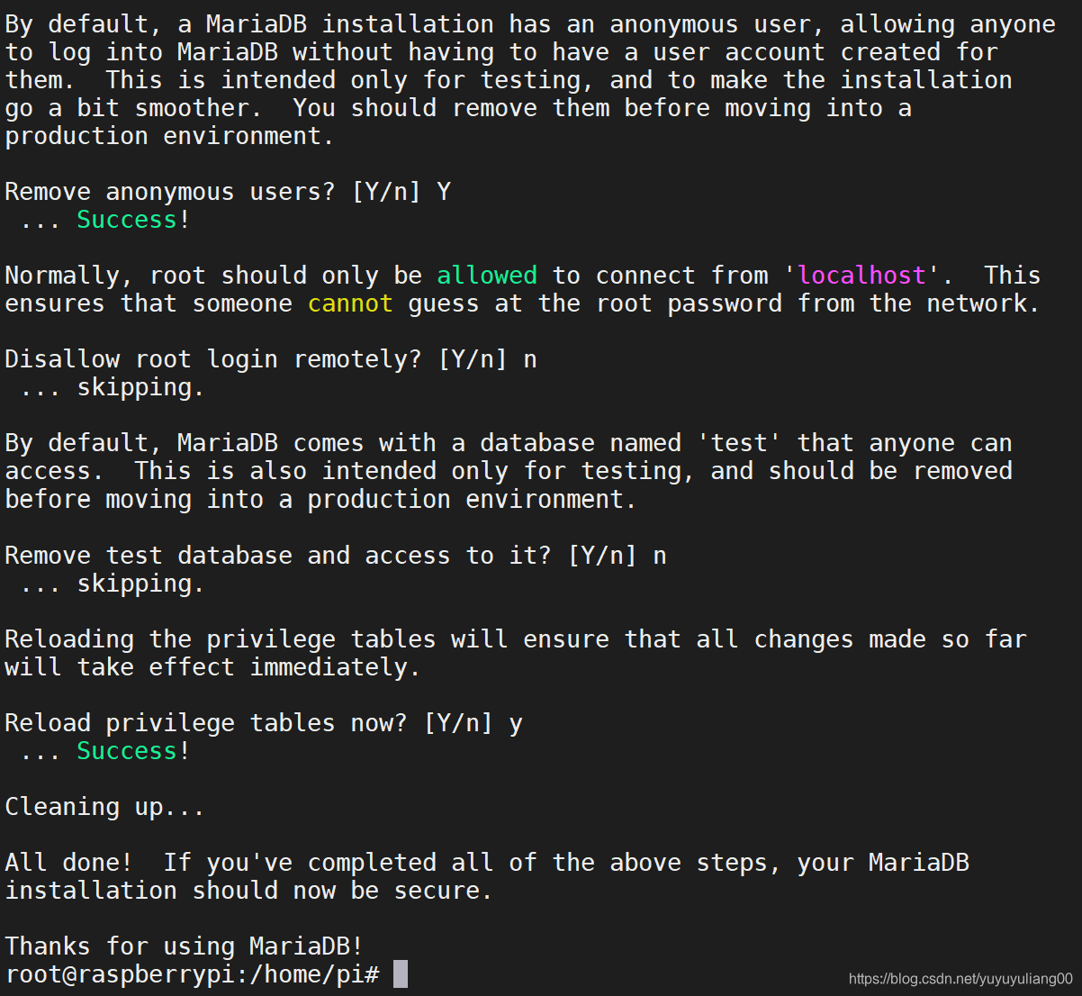 树莓派4B 安装Mariadb数据库_树莓派4b安装mariadb-CSDN博客