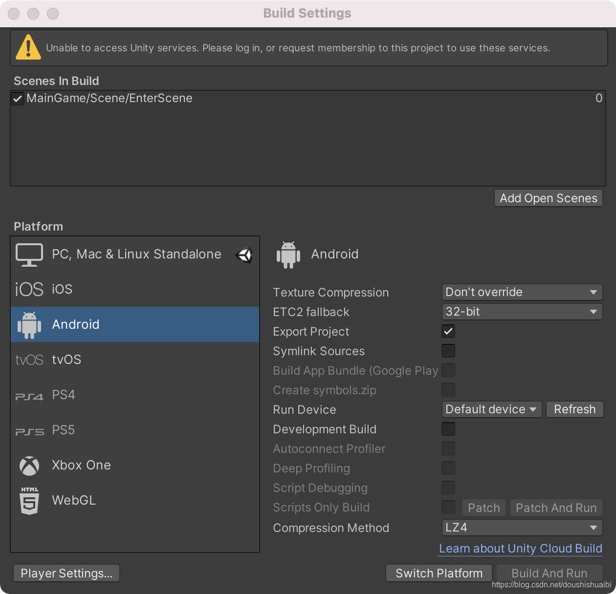 Unity创建安卓环境并且在安卓手机上调试的步骤_unity no android devices connected-CSDN博客