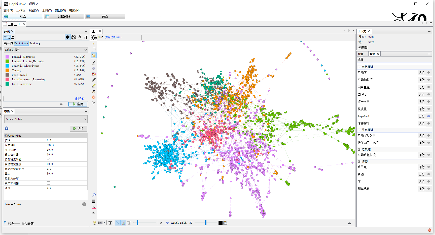 Gephi快速入门(五)：设置节点颜色_gephi颜色调整-CSDN博客