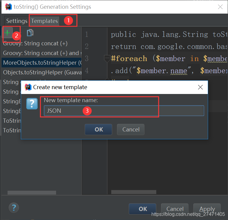 重写bean类的toString()方法为JSON格式|idea设置toString()方法为JSON格式模板|idea设置toString()的模板_idea 生成tostring方法 ...