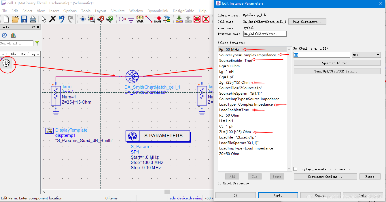 ADS中Smith Chart Utility 使用_ads的smith chart utility-CSDN博客