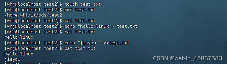 Linux的echo，飘号(`)， 重定向符，tail_linux 飘号-CSDN博客
