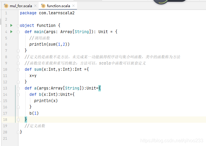 2020 09 06【学习笔记】scala语言（十二） Scala函数式编程函数写法scala 函数式编程 Git Csdn博客