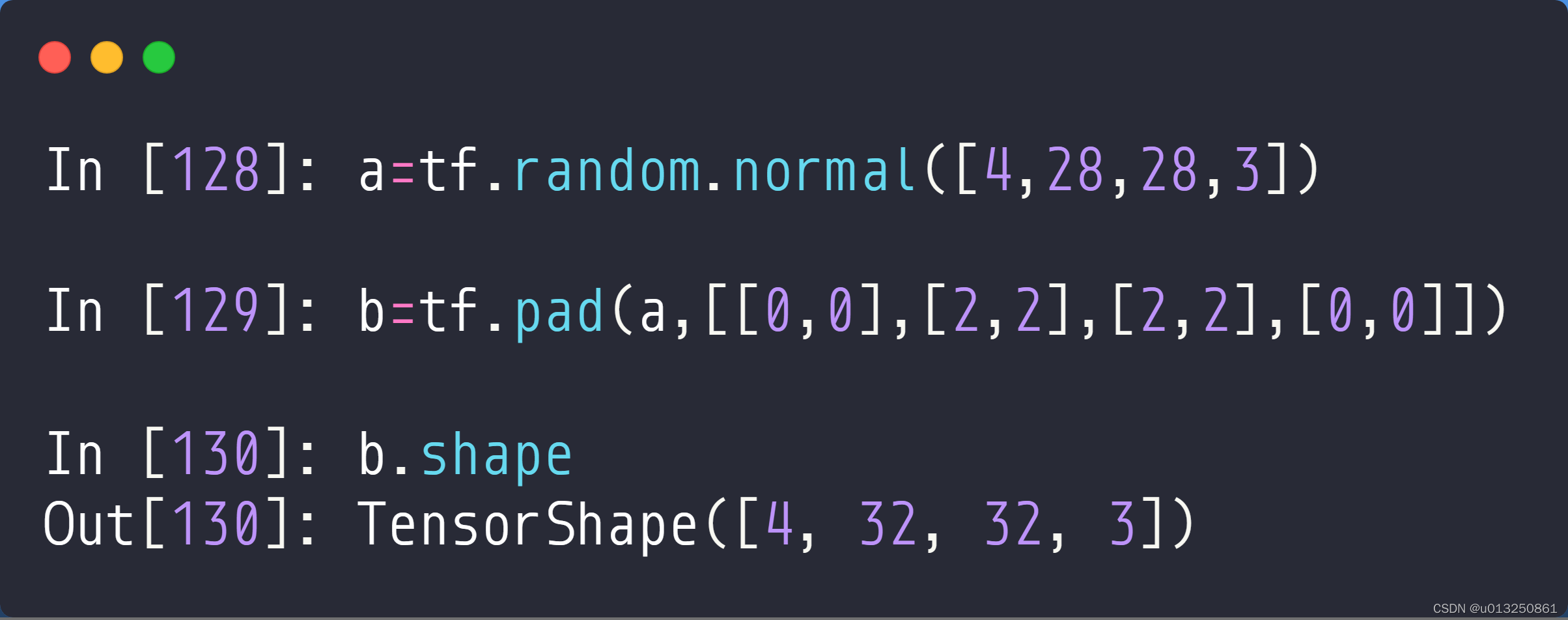 TensorFlow2-高阶操作（五）：数据填充【tf.pad()；参数：padding、mode】、【数据复制：tf.tile()】、【维度扩展+复制：broadcast_to()】-CSDN博客