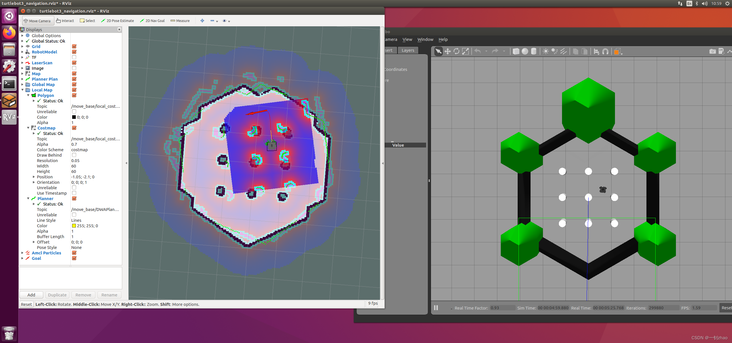 机器人操作系统ROS（11）Turtlebot3自动避障及其地图构建和导航_turtlebot3 导航-CSDN博客