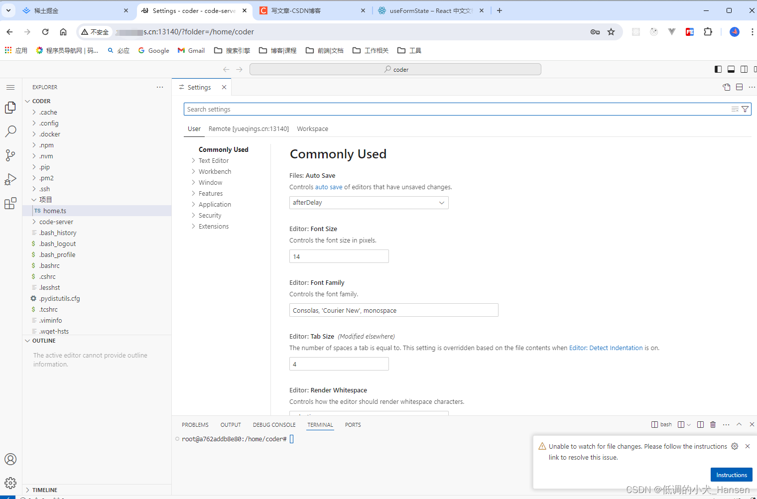 用docker 搭建 vscode for web-CSDN博客