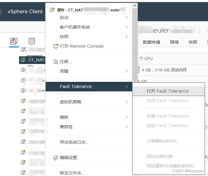 OpenEuler22.03系统的VMware vSphere7平台虚拟机启用FT保护实例_vmware ft-CSDN博客