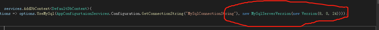 CS1503 参数 2: 无法从“string”转换为“Microsoft.EntityFrameworkCore.ServerVersion” EF Mysql_严重性代码说明项目文件行禁止 ...