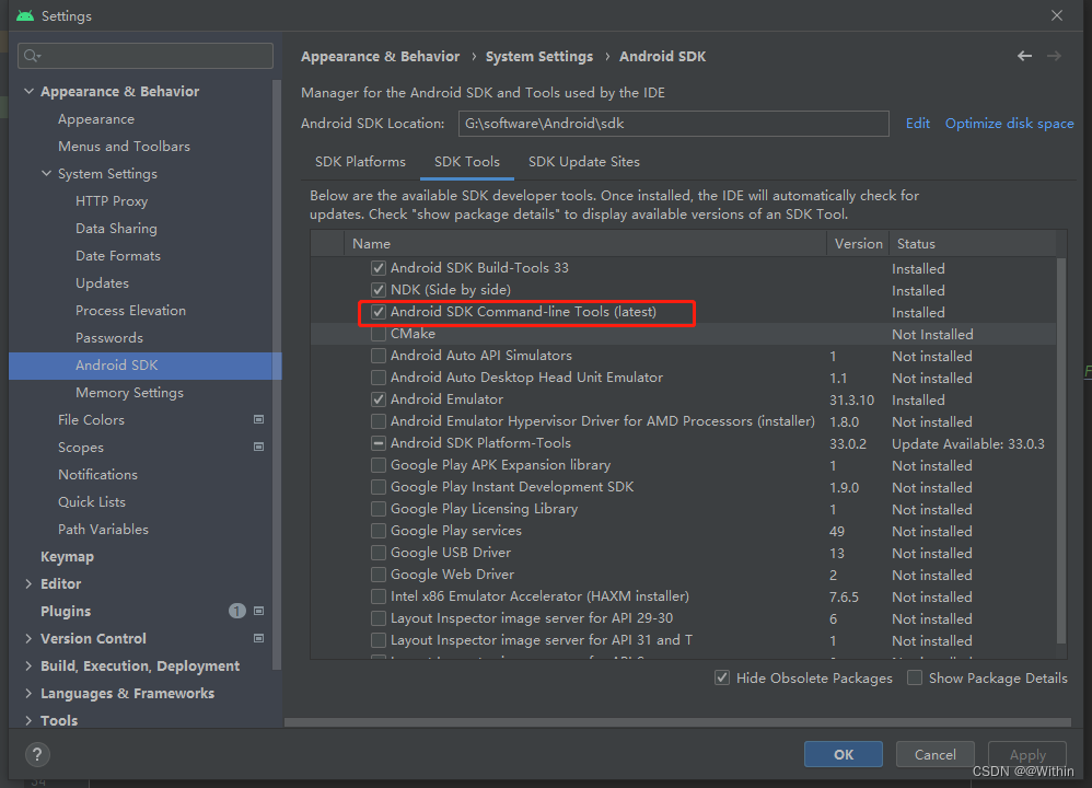 cmdline-tools component is missing-CSDN博客