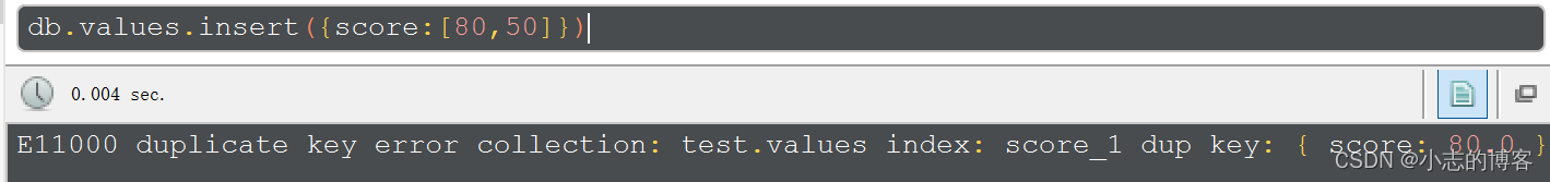 Mongodb——索引属性之唯一索引（unique Indexes）mongodb 唯一索引 Csdn博客 