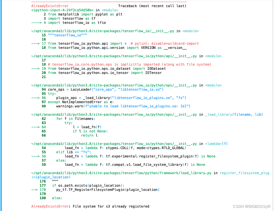 AlreadyExistsError: File system for s3 already registered（已解决）_file system for az already ...