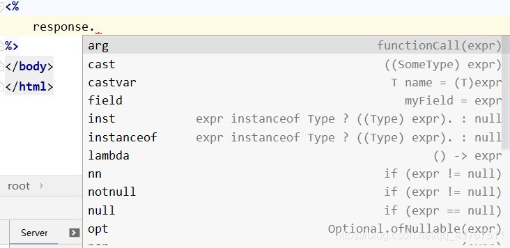 IDEA JSP文件中response没有代码提示例如sendRedirect_response没有sendredirect方法-CSDN博客