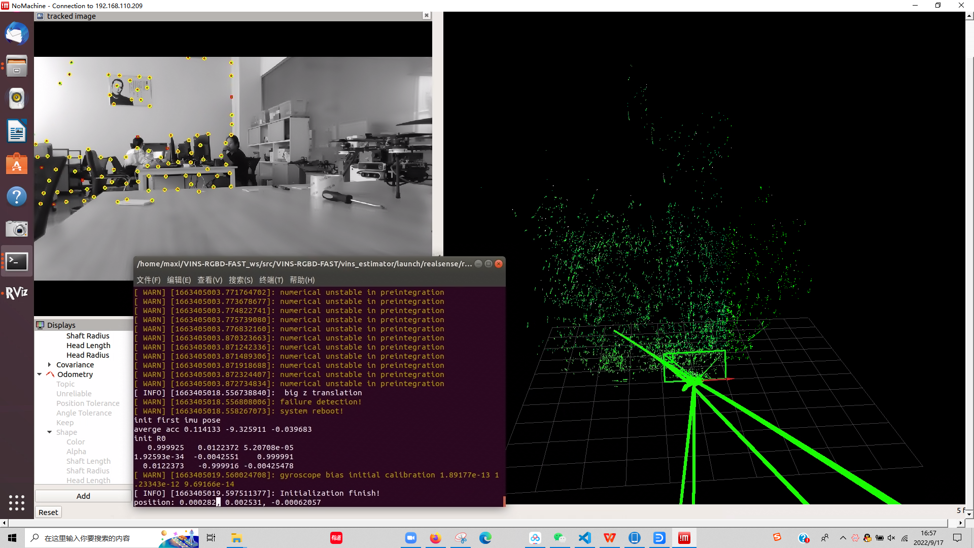 自己部署运行VINS-RGBD-FAST（运行效果感觉一般） 20220918-CSDN博客