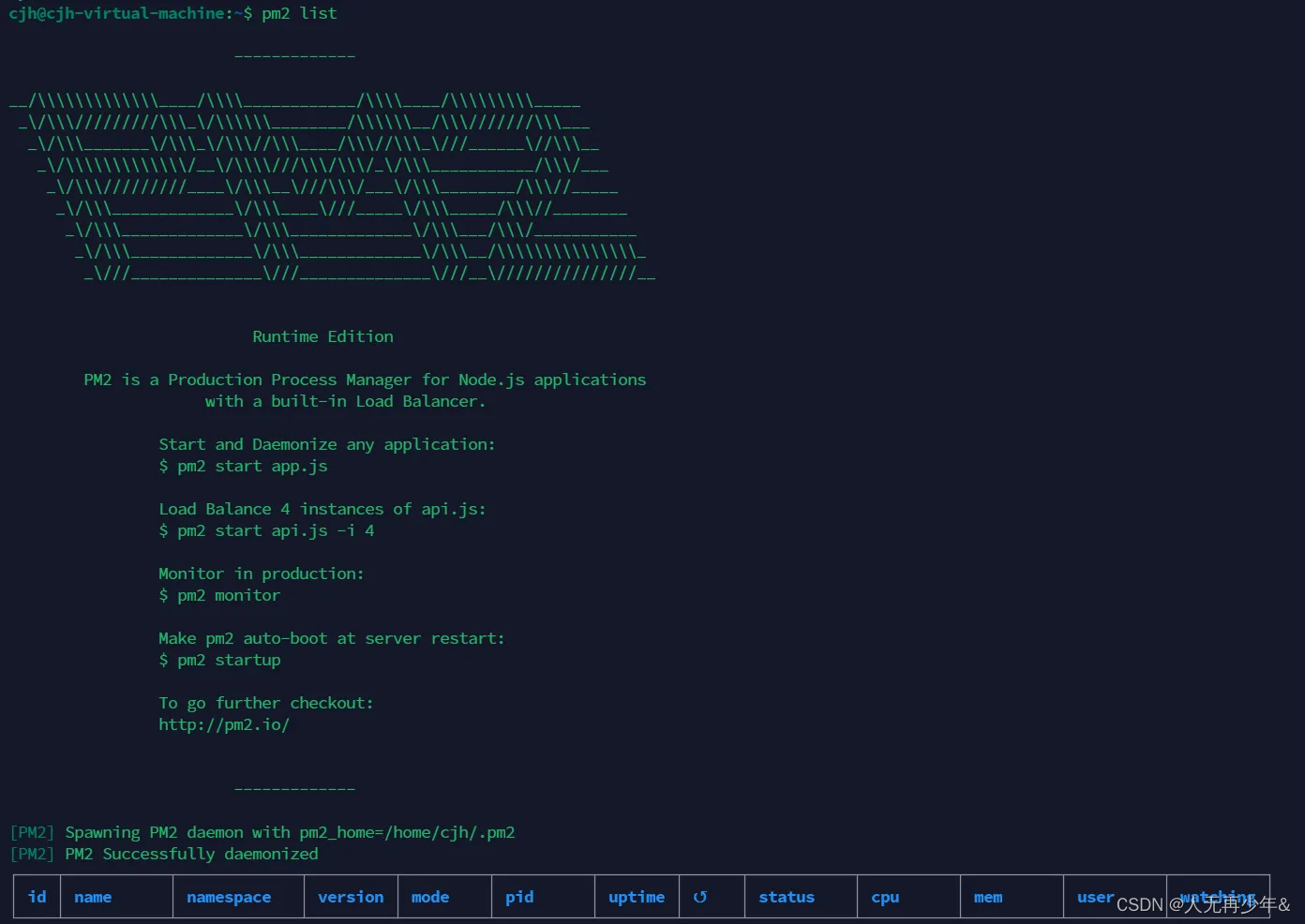 Ubuntu20.04上安装node.js和pm2_ubuntu安装pm2-CSDN博客