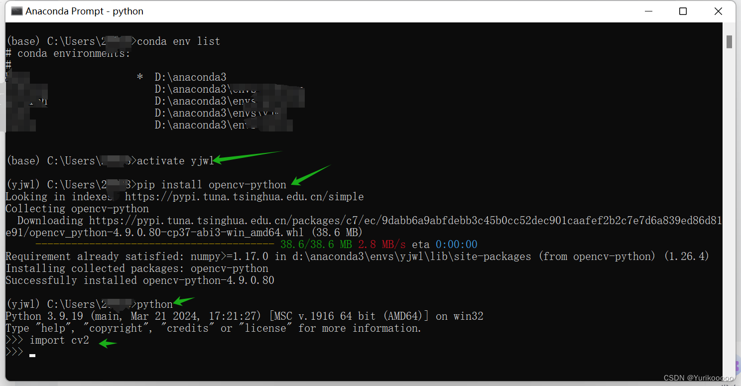 conda 环境下cv2库_conda cv2-CSDN博客