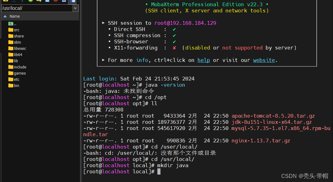 linux之JAVA环境配置Tomcat离线安装与启动_离线安装java环境-CSDN博客