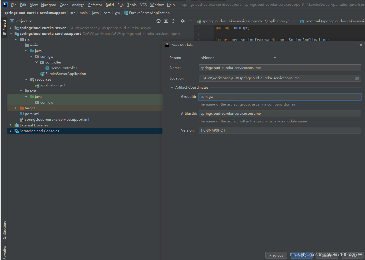 【教程】IDEA创建SpringCloud+Eureka+Zuul ( 三.一 ) Eureka-RestTemplate+Ribbon 服务消费者 使用者_idea 搭建 ...