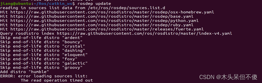 解决：ERROR: error loading sources list: The read operation timed out-CSDN博客