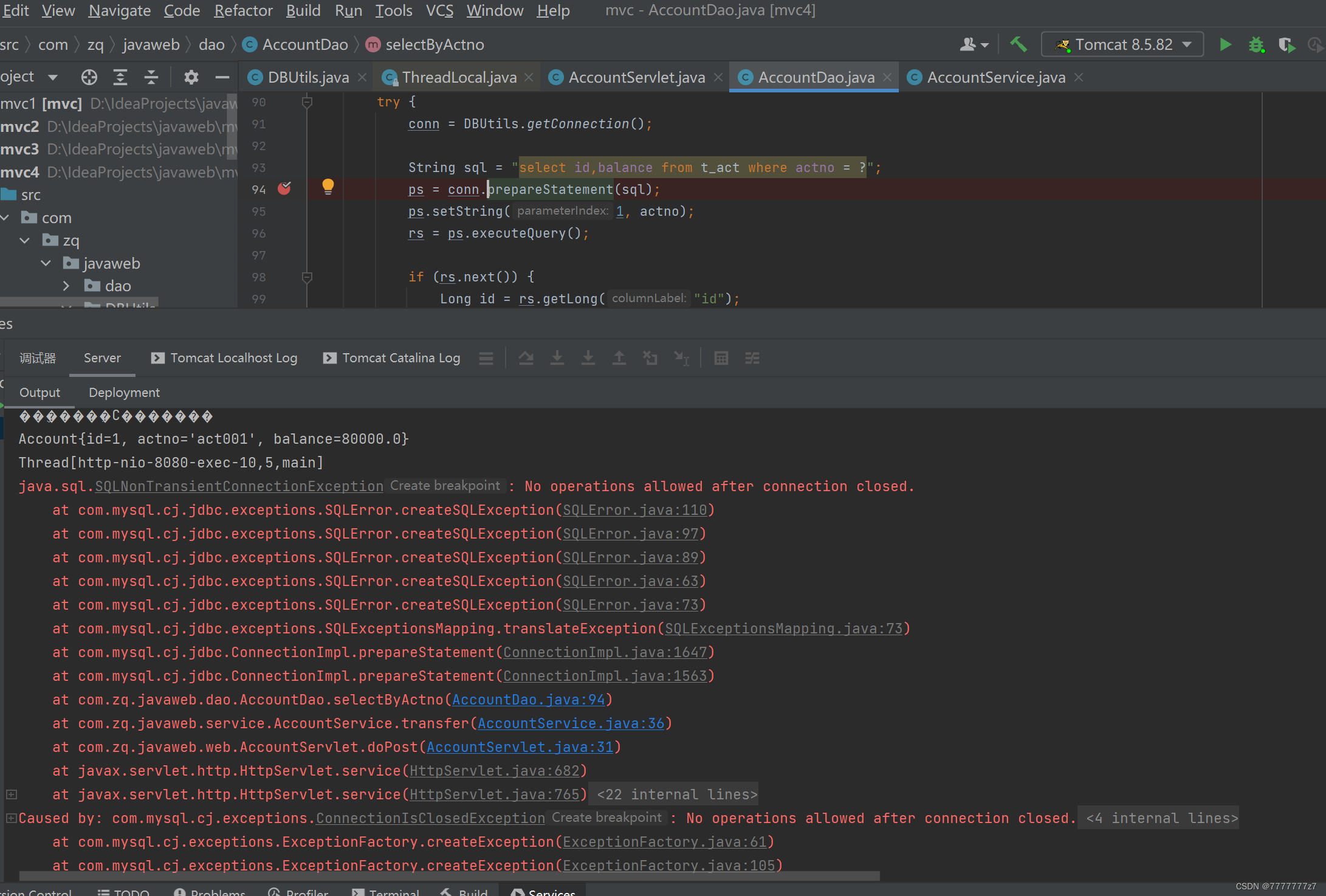 关于java.sql.SQLNonTransientConnectionException: No operations allowed after connection closed.的解决 ...