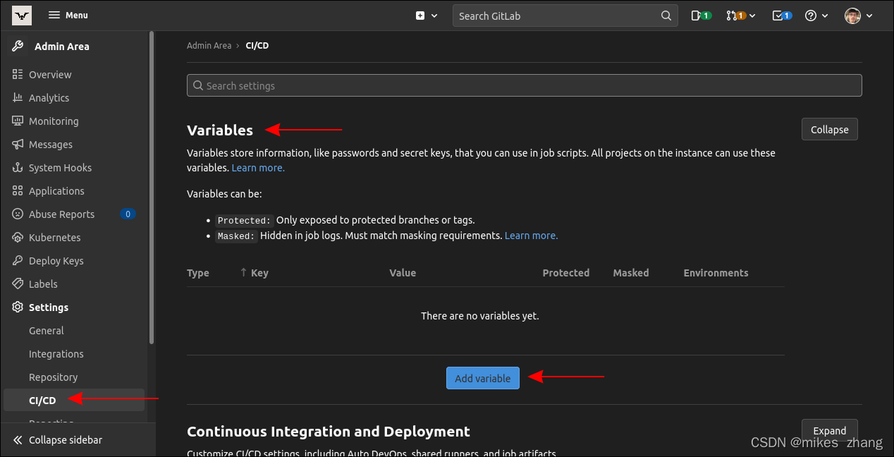 如何在 GitLab CI 管道中设置变量_gitlab ci 变量-CSDN博客