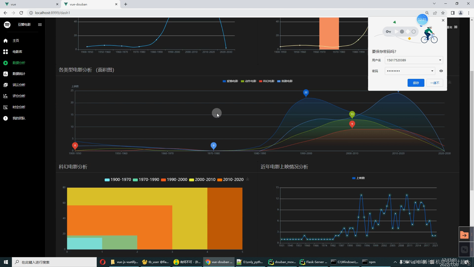 大数据毕业设计Python+Vue.js+Flask+Scrapy电影大数据分析 电影推荐系统 电影爬虫可视化 电影数据分析 协同过滤算法 计算机毕业设计 Django 知识图谱 机器学习 ...