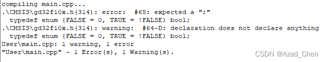 C++加载GD32头文件_warning: #64-d: declaration does not declare anyth-CSDN博客
