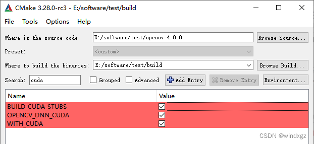 cmake+OpenCV4.8.0+contrib4.8.0+cuda 12.2编译踩坑_vs2019 cmake cuda 12.2-CSDN博客