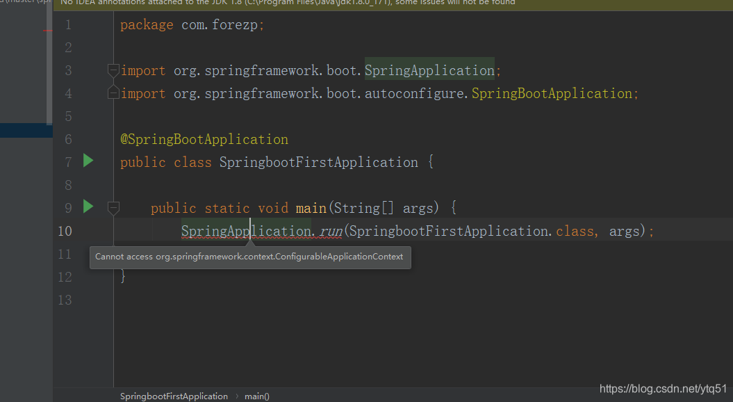 idea导入项目时报Cannot access org.springframework.context.ConfigurableApplicationContext_idea cannot ...