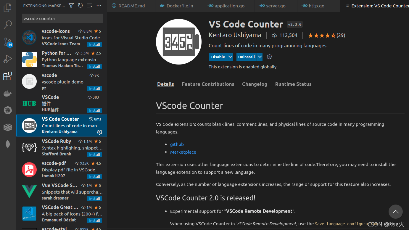vscode统计项目代码行数插件——vecode counter_vscodecounter-CSDN博客