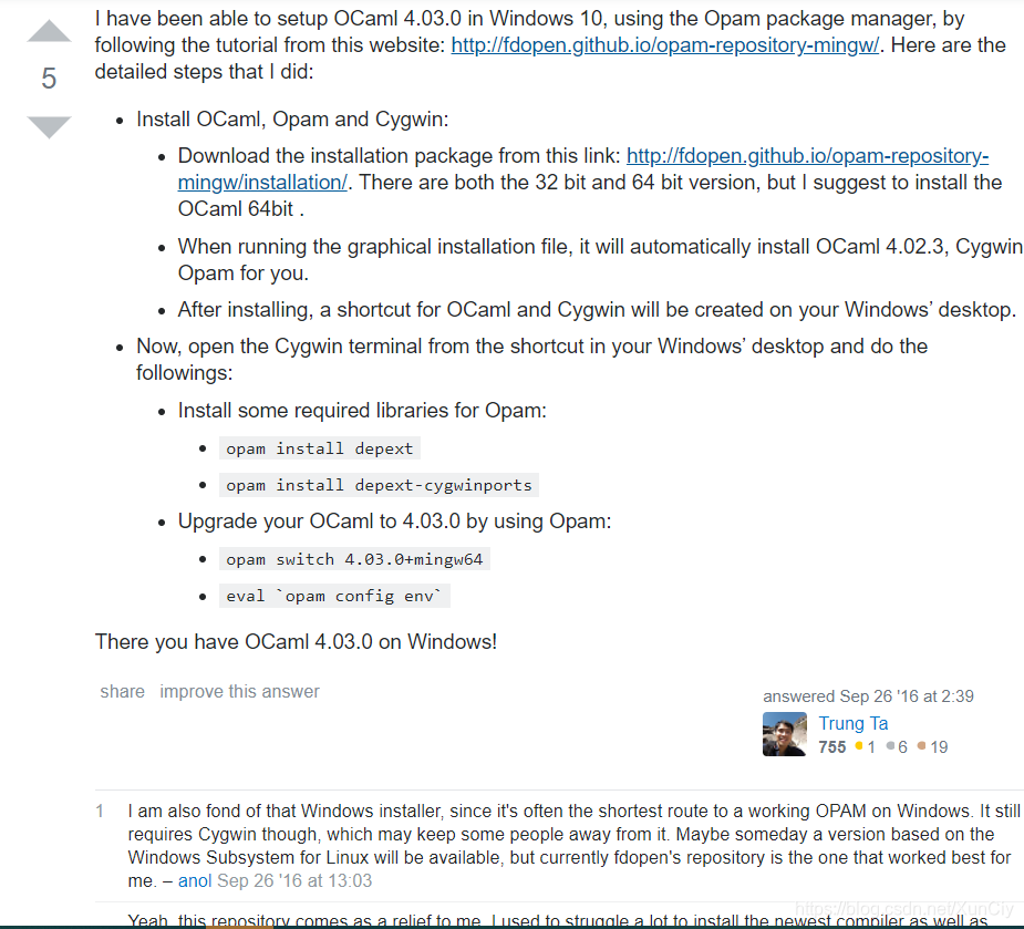 OCaml for windows安装_window ocaml 安装-CSDN博客