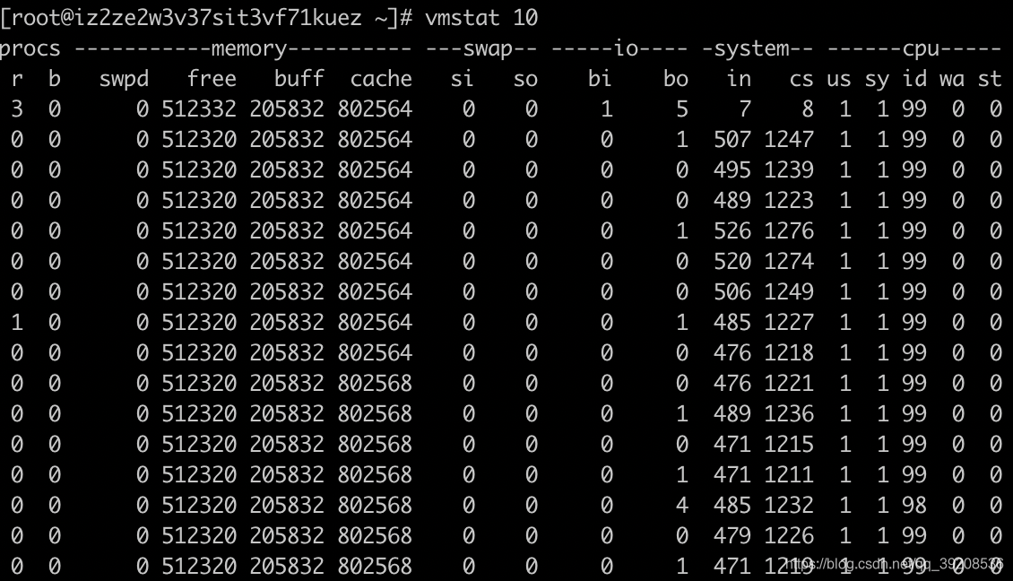 Linux性能监控：深入理解vmstat命令-CSDN博客