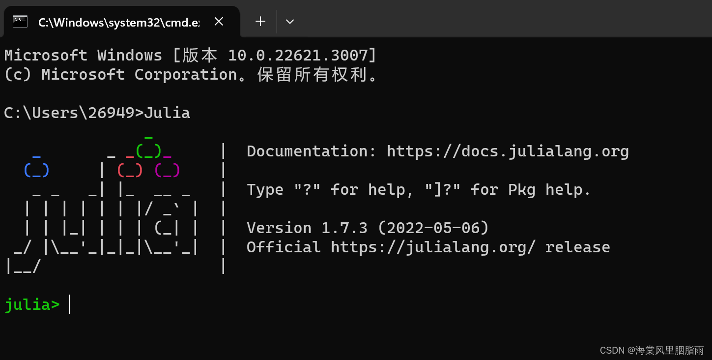 Julia安装及配置Jupyter notebook的Julia环境-CSDN博客
