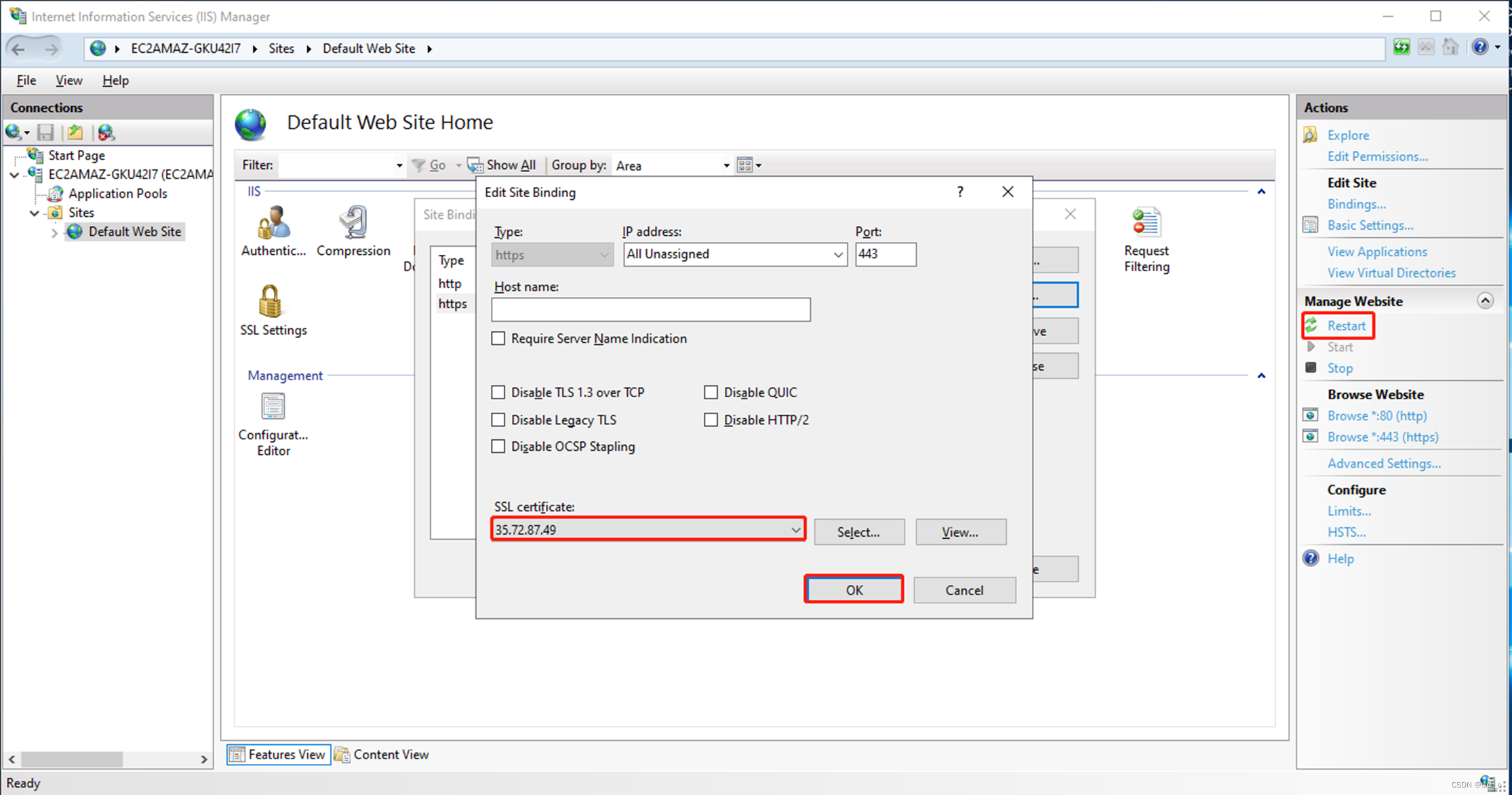 使用ZeroSSL免费SSL给IIS配置Https证书-CSDN博客
