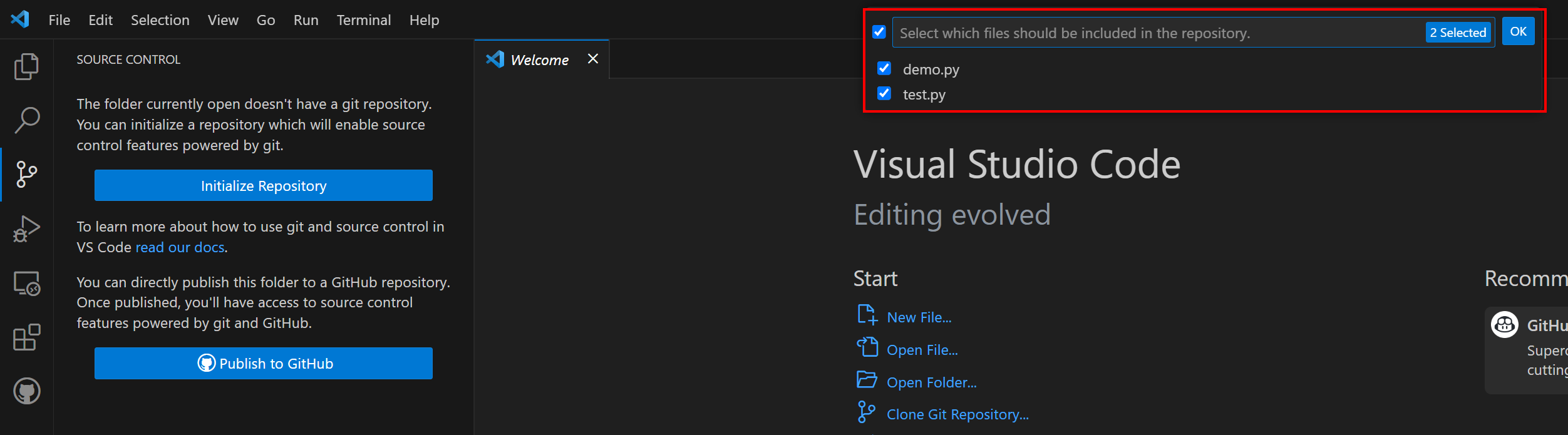 在 VSCode 中一键创建新的 GitHub 存储库_vscode.github插件创建仓库-CSDN博客