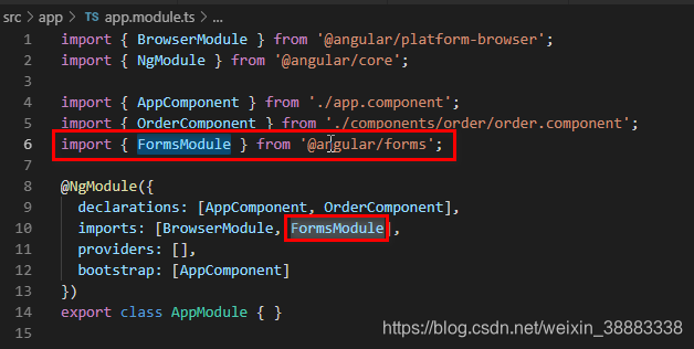 Angular报错 Can't bind to 'ngModel' since it isn't a known property of 'input'_can't bind to ...