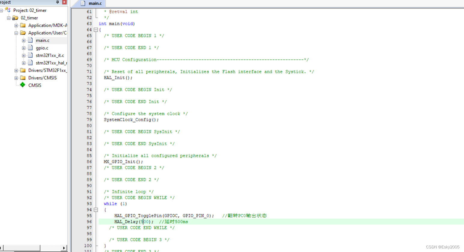 Stm32f103r6 Gpio翻转闪烁stm32f103翻转gpio Csdn博客