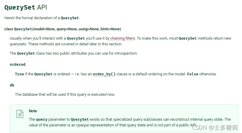 Django QuerySet API 文档阅读（3）：QuerySet定义（一）_django如何定义一个queryset-CSDN博客