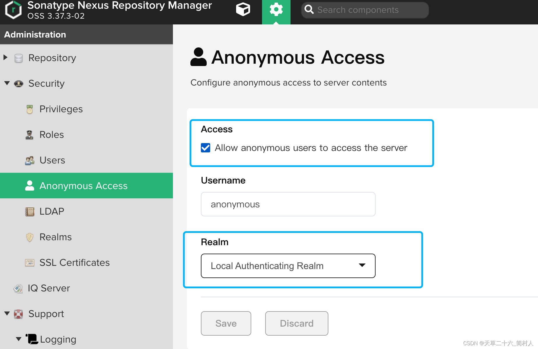 nexus未开启匿名访问Anonymous Access，访问maven元数据maven-metadata，报401未授权Unauthorized错误_nexus未授权访问-CSDN博客