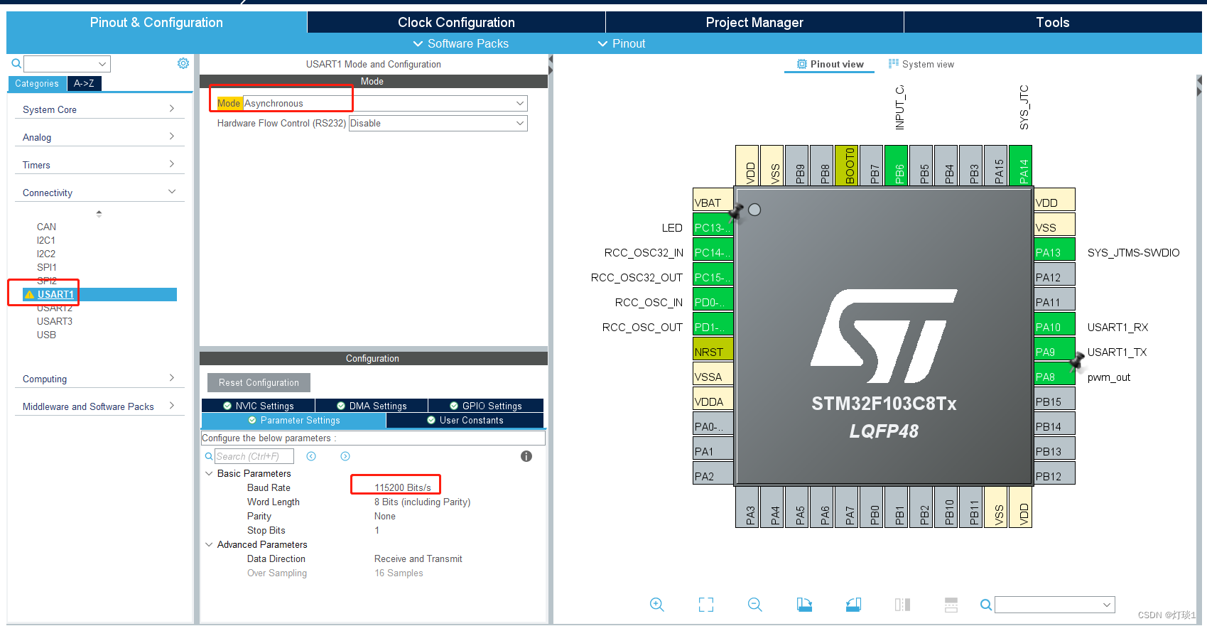 STM32 F103C8T6 PWM 与输入捕获_stm32f103c8t6输入捕获-CSDN博客